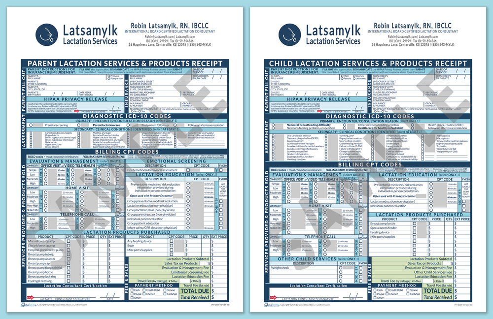 LactForms Professional LC Forms – Diana West LactForms